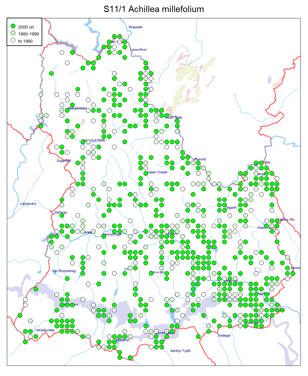 Brecknock Distribution Map