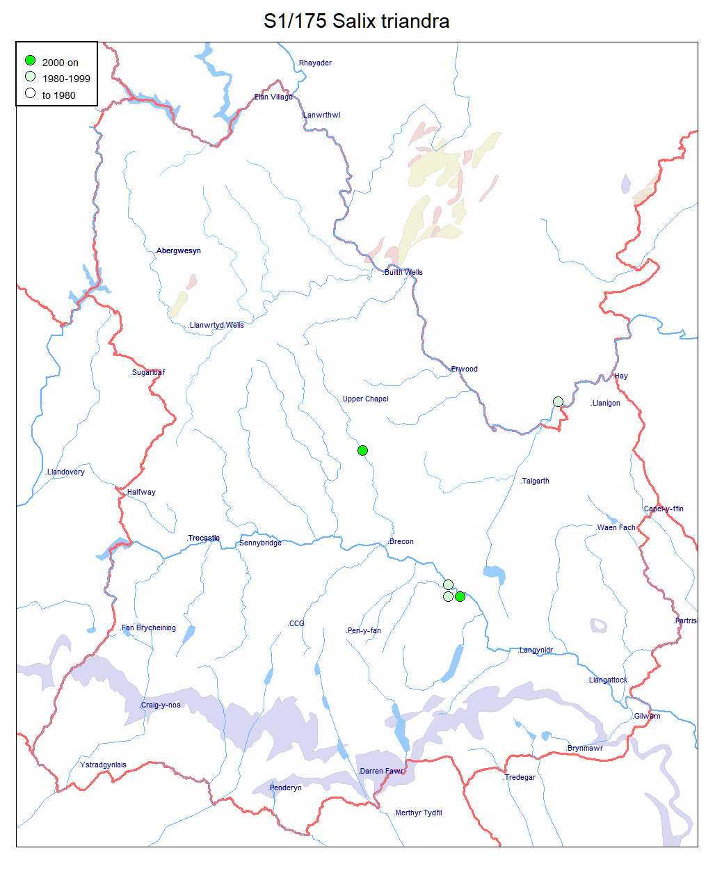 Brecknock Distribution Map